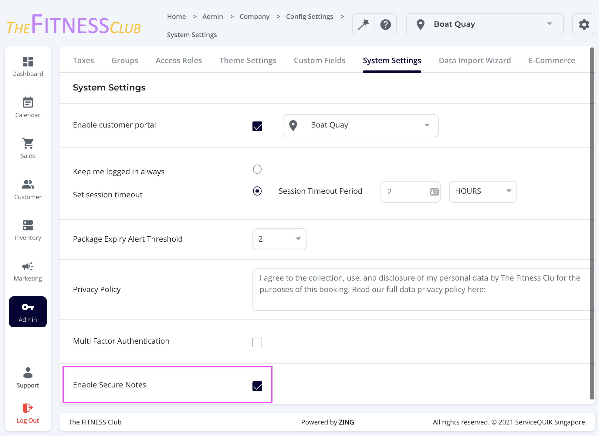 How To Enable ZING Secure Notes ZING Help Center